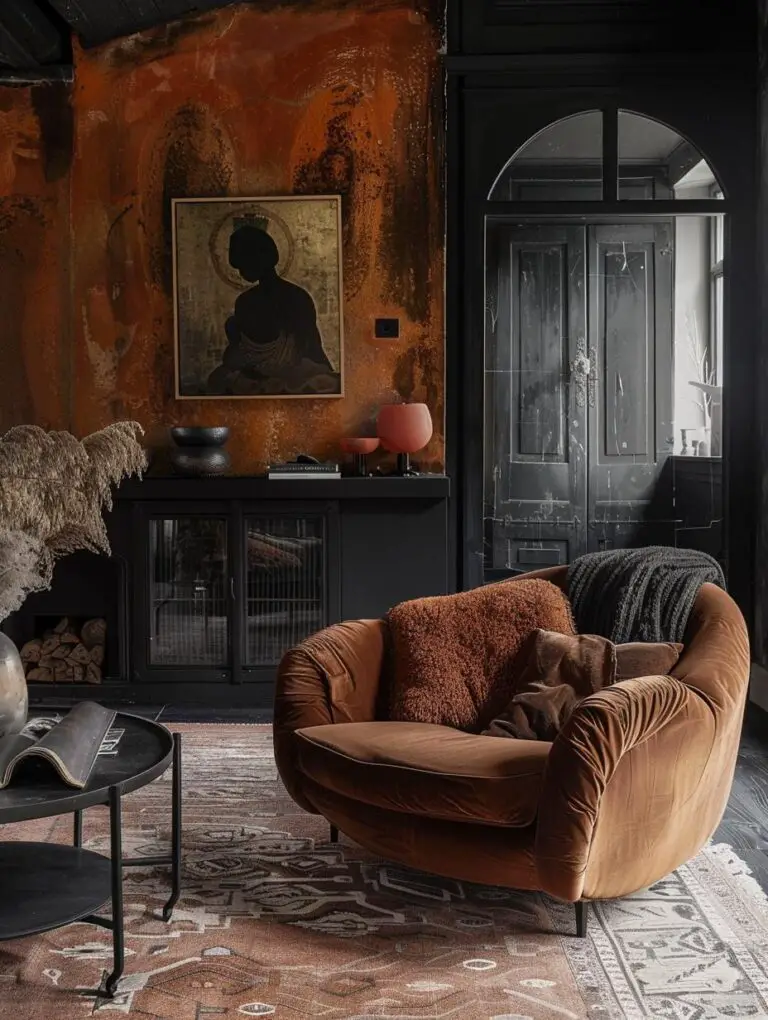 49 Stunning Black and Rust Living Room Ideas - DecorwithEva