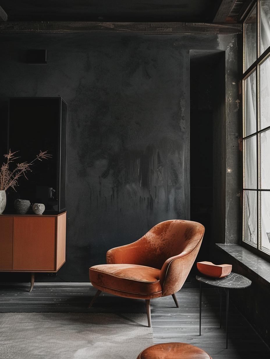 49 Stunning Black and Rust Living Room Ideas - DecorwithEva