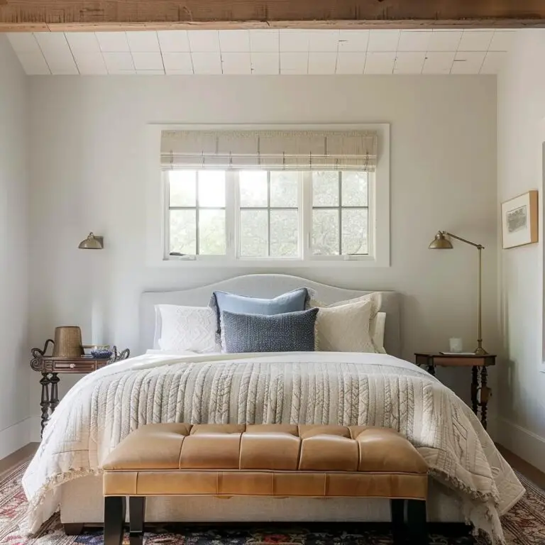 49 Stylish Window Behind Bed Ideas - DecorwithEva