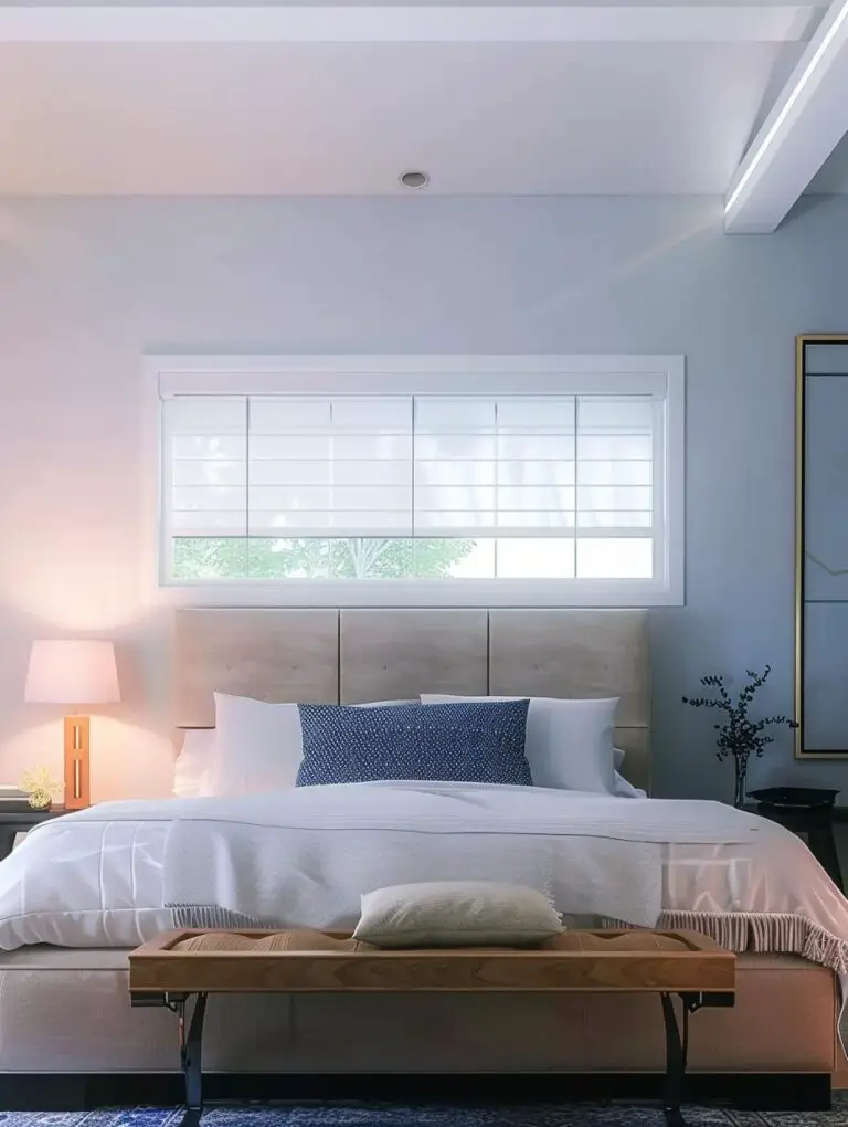 49 Stylish Window Behind Bed Ideas - DecorwithEva