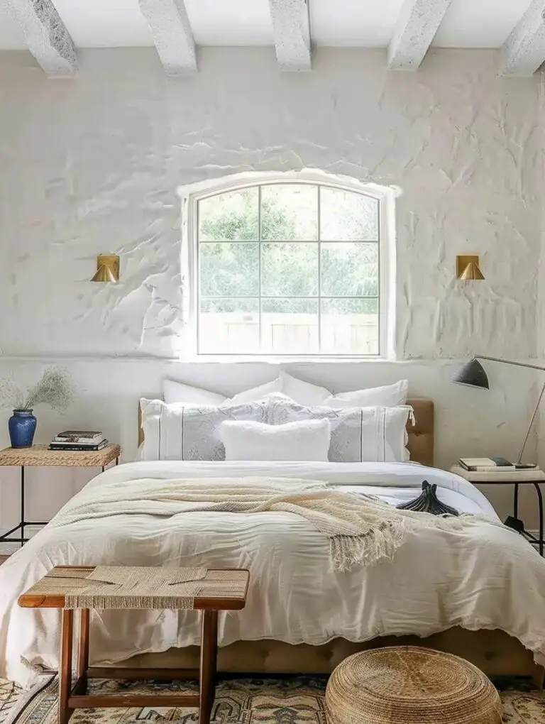 49 Stylish Window Behind Bed Ideas - DecorwithEva