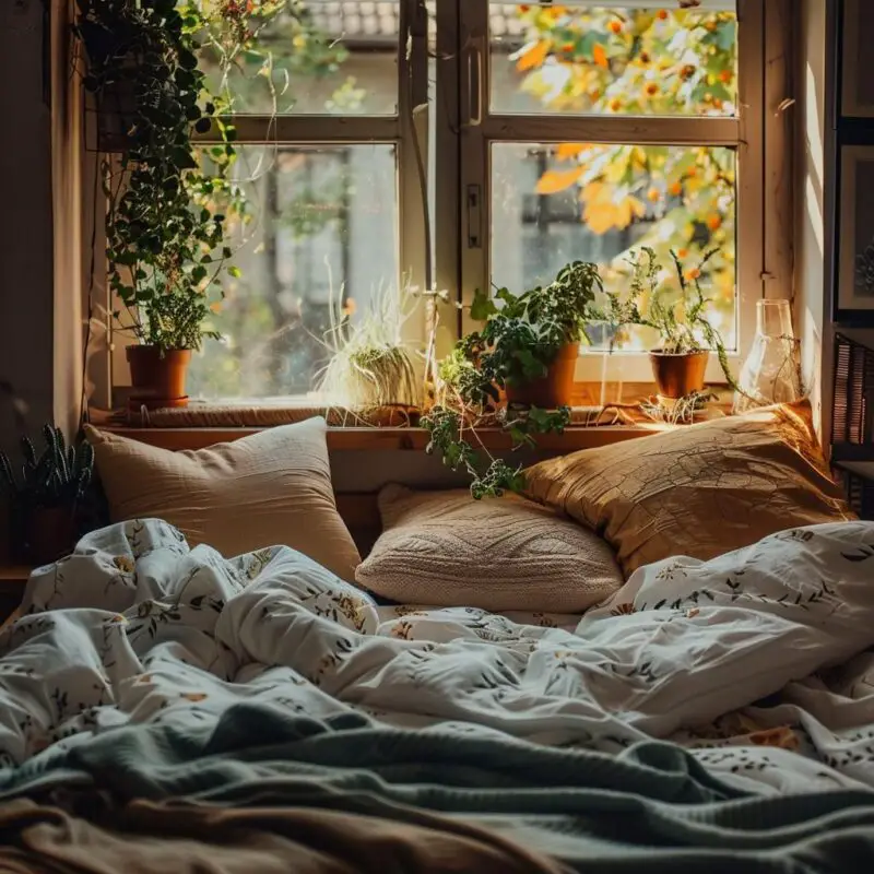 49 Stylish Window Behind Bed Ideas - DecorwithEva