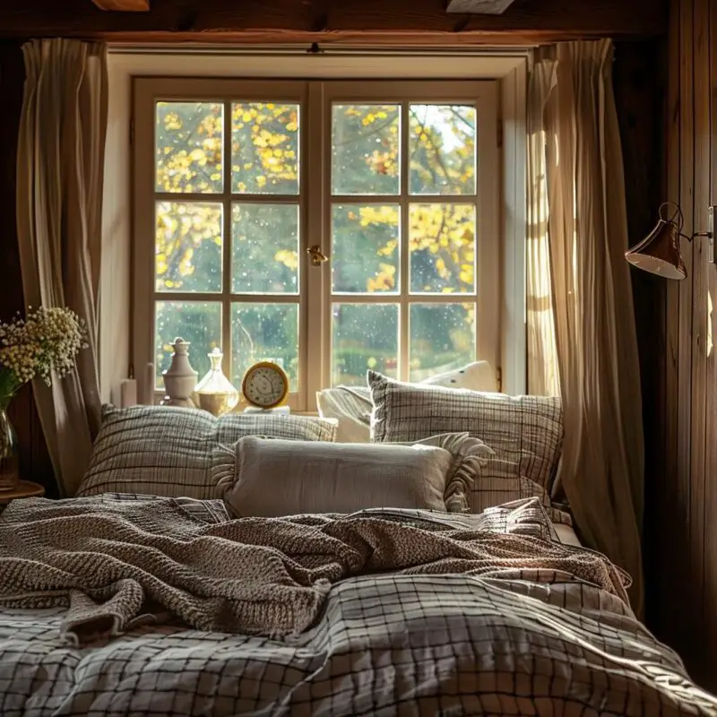 49 Stylish Window Behind Bed Ideas - DecorwithEva