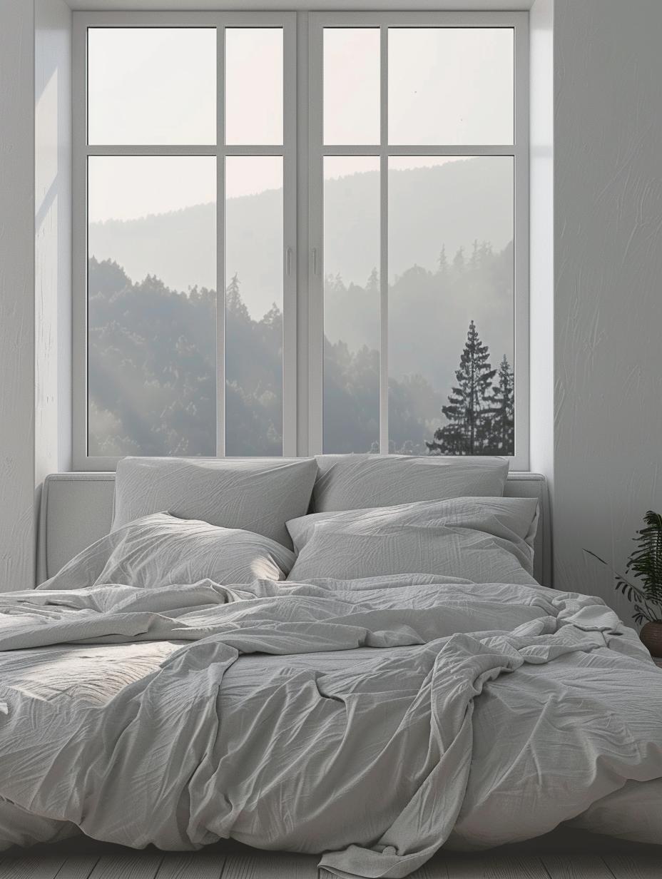 49 Stylish Window Behind Bed Ideas - DecorwithEva