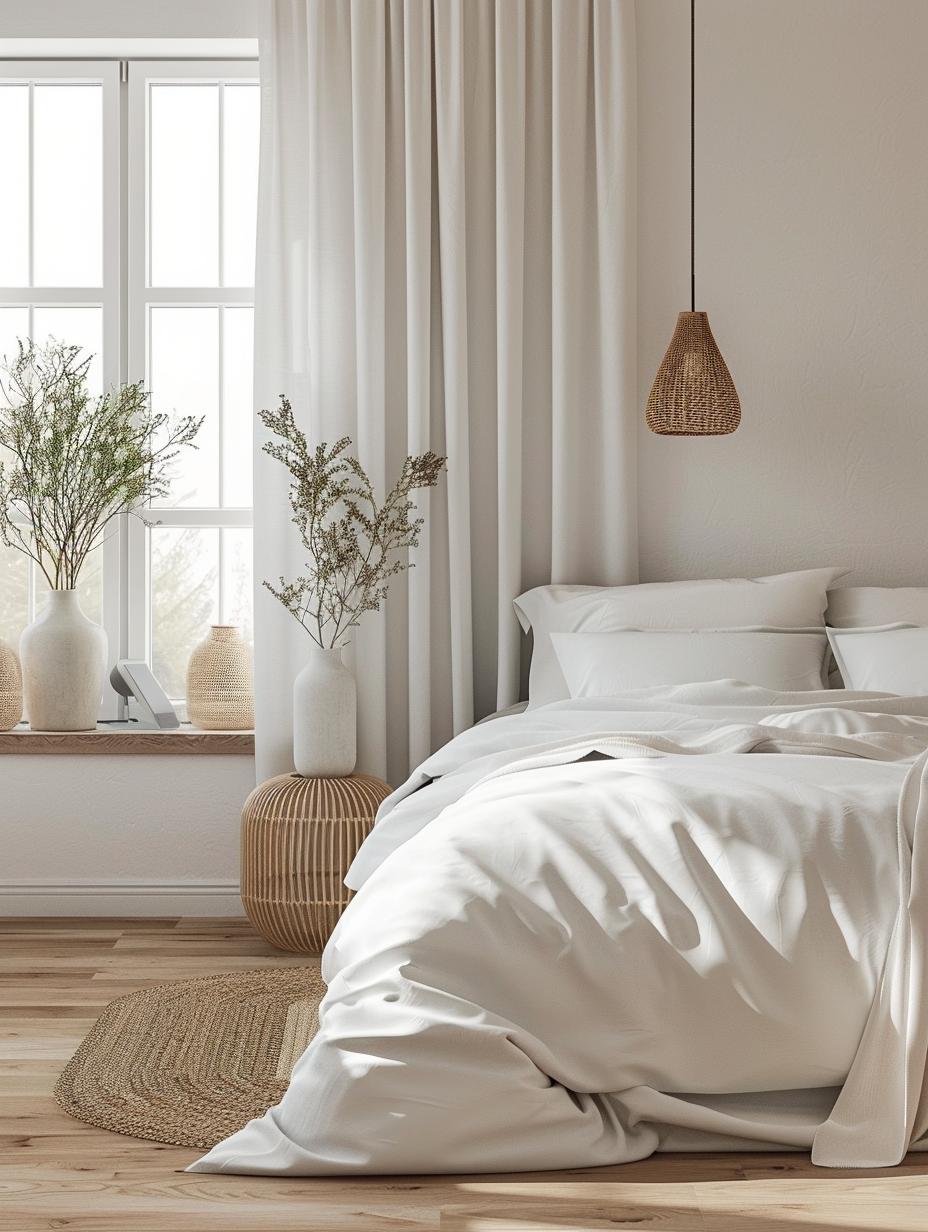 49 Stylish Window Behind Bed Ideas - DecorwithEva