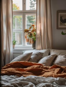 49 Stylish Window Behind Bed Ideas - DecorwithEva