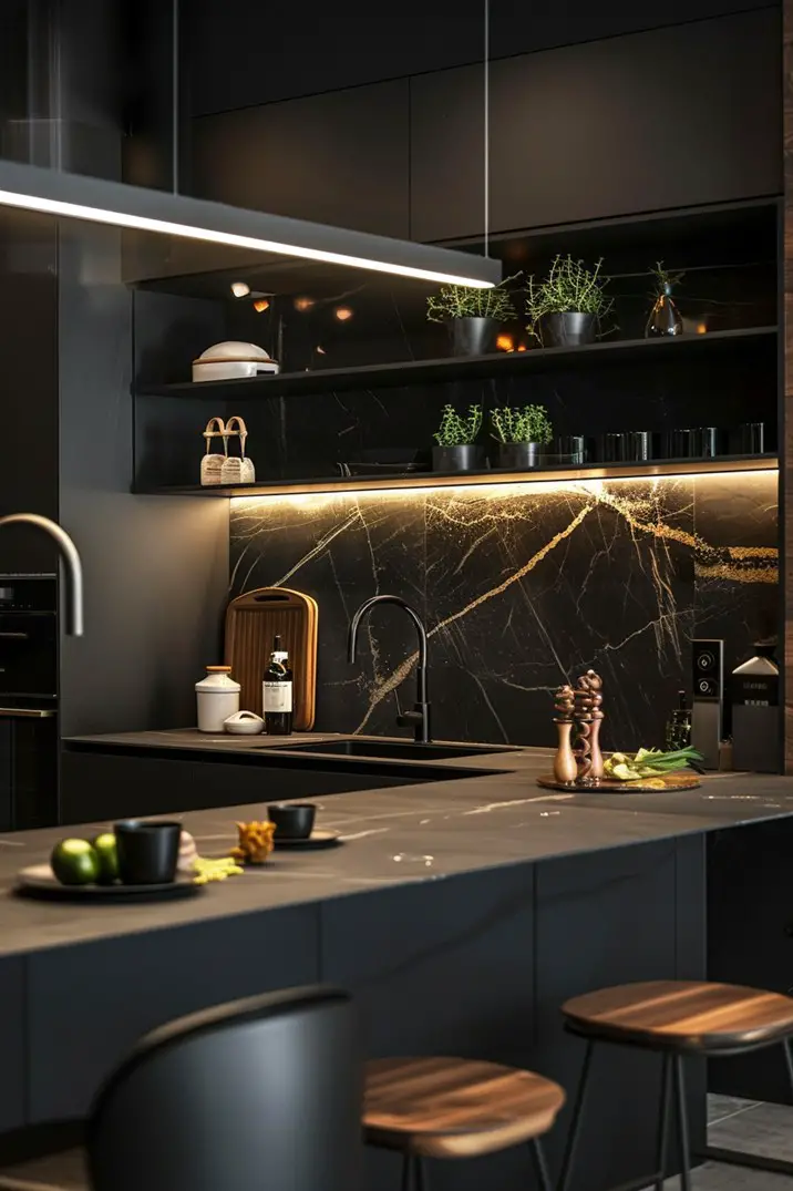 44 Black Kitchen Ideas That Never Go Out of Style - DecorwithEva