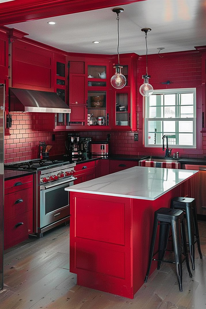 56 Stunning Red Kitchen Ideas for Every Style - DecorwithEva