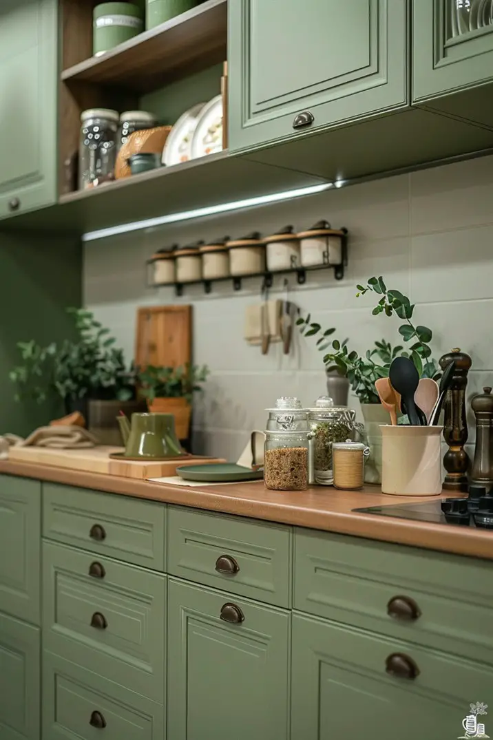 54 Inspiring Ideas for a Tranquil Sage Green Kitchen - DecorwithEva
