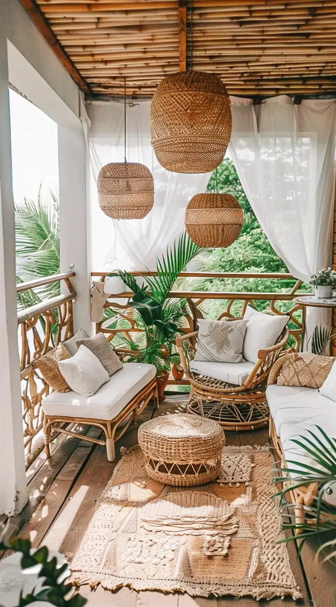 +60 Stunning Small Boho Balcony Ideas - DecorwithEva