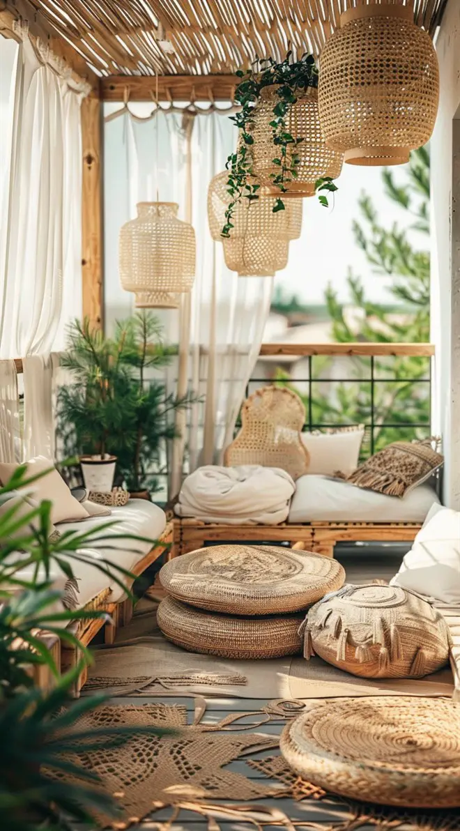 +60 Stunning Small Boho Balcony Ideas - DecorwithEva