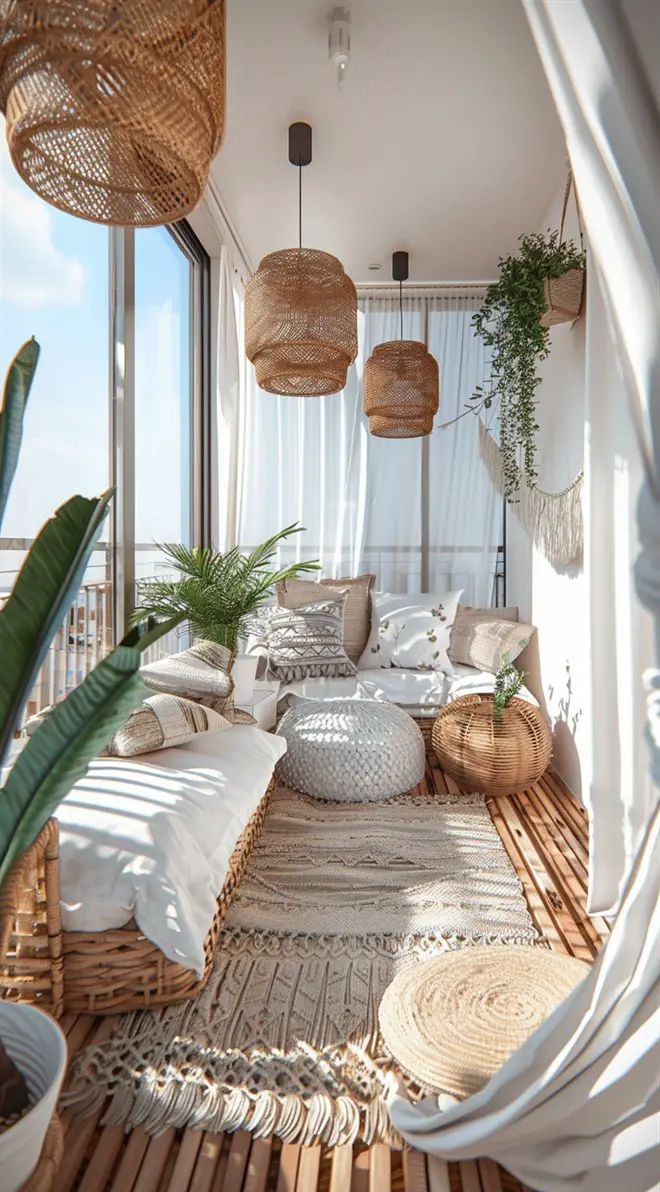 +60 Stunning Small Boho Balcony Ideas - DecorwithEva