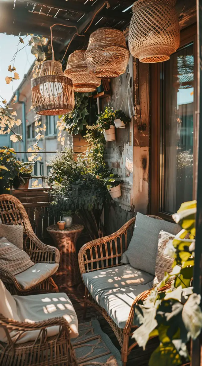 +60 Stunning Small Boho Balcony Ideas - DecorwithEva