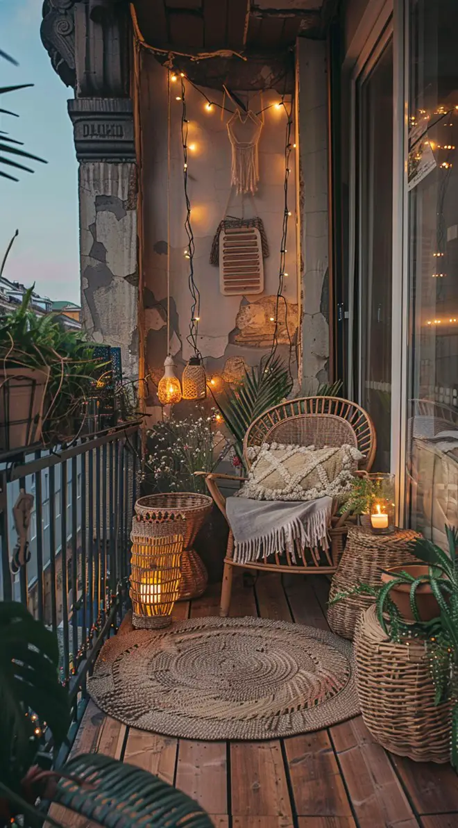 +60 Stunning Small Boho Balcony Ideas - DecorwithEva