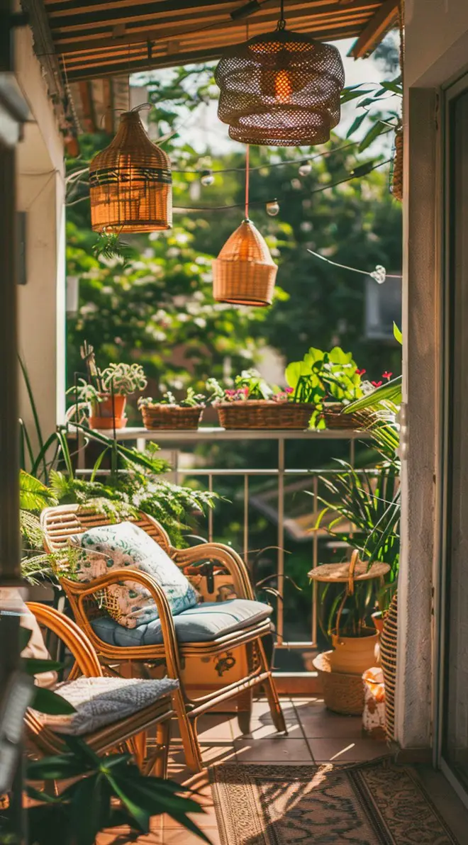 +60 Stunning Small Boho Balcony Ideas - DecorwithEva