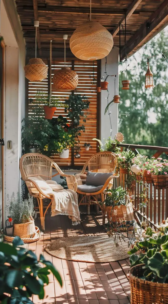 +60 Stunning Small Boho Balcony Ideas - DecorwithEva