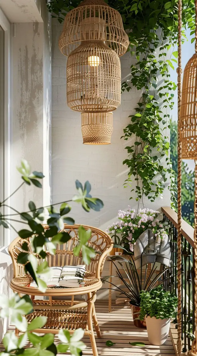 +60 Stunning Small Boho Balcony Ideas - DecorwithEva