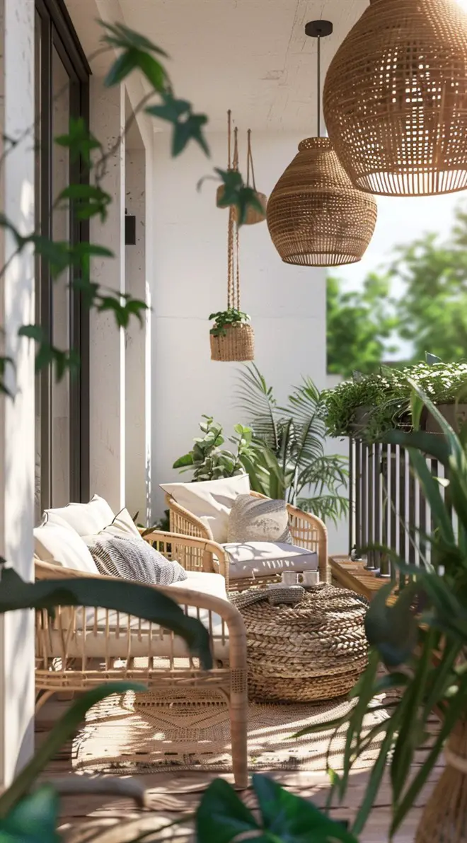 +60 Stunning Small Boho Balcony Ideas - DecorwithEva