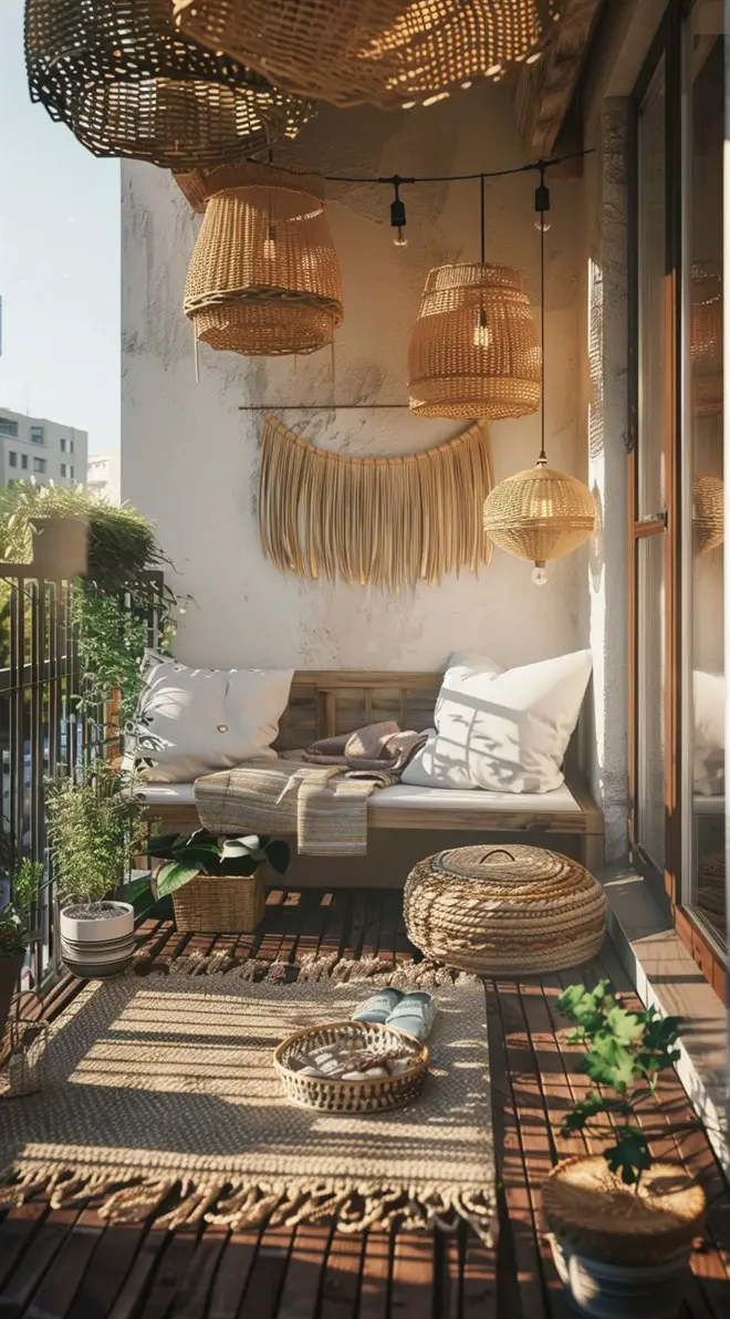 +60 Stunning Small Boho Balcony Ideas - DecorwithEva