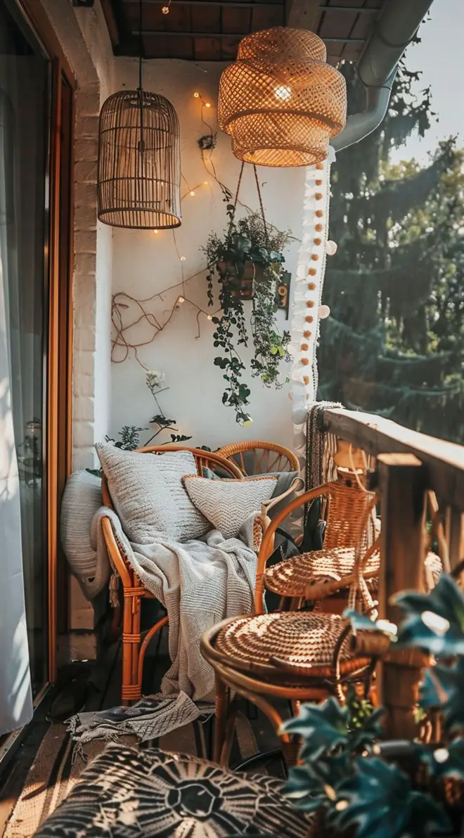 +60 Stunning Small Boho Balcony Ideas - DecorwithEva