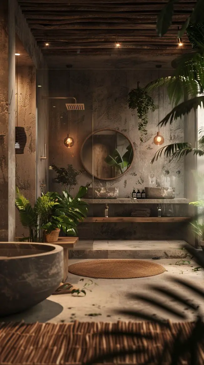 48+ Amazing Earthy Bathroom Ideas You Will love - DecorwithEva