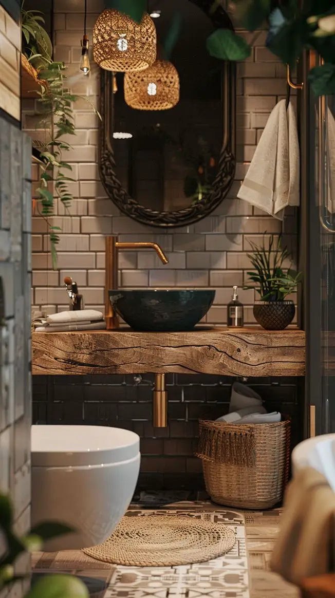 48+ Amazing Earthy Bathroom Ideas You Will love - DecorwithEva