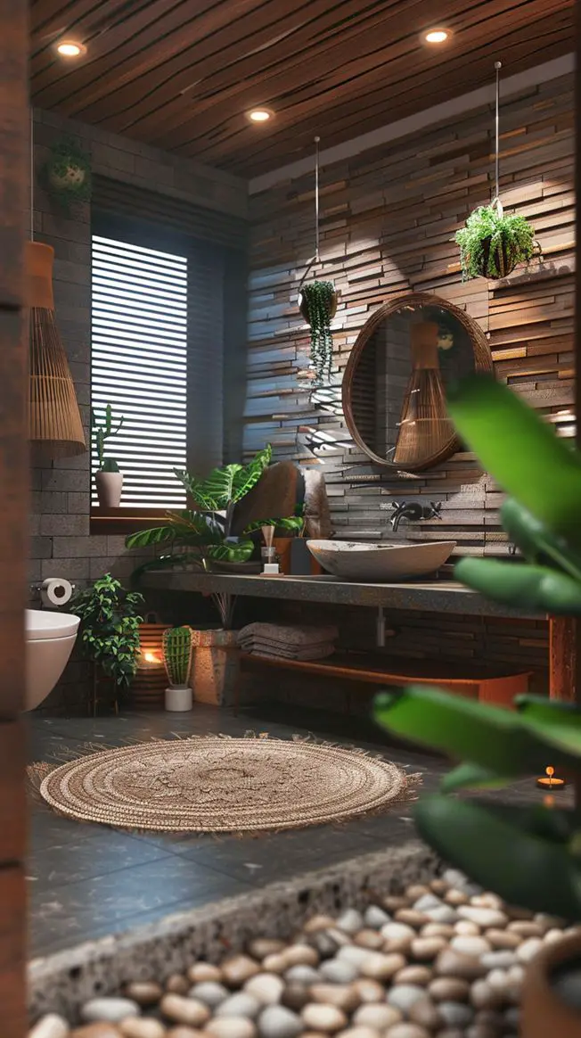 48+ Amazing Earthy Bathroom Ideas You Will love - DecorwithEva