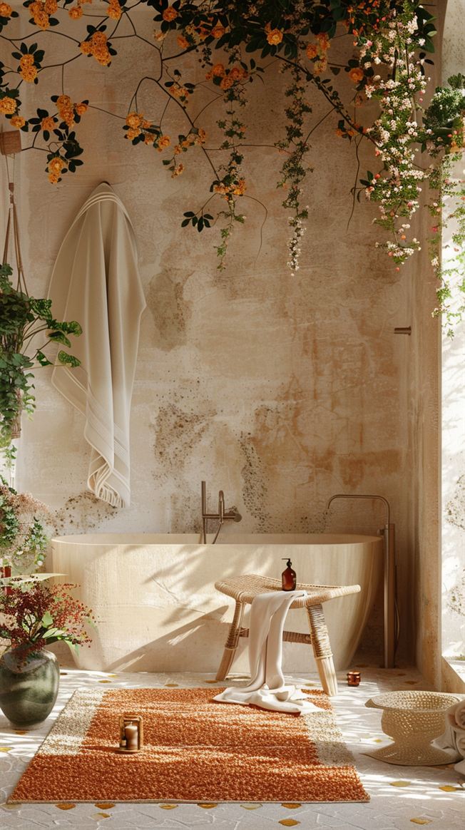 48+ Amazing Earthy Bathroom Ideas You Will love - DecorwithEva
